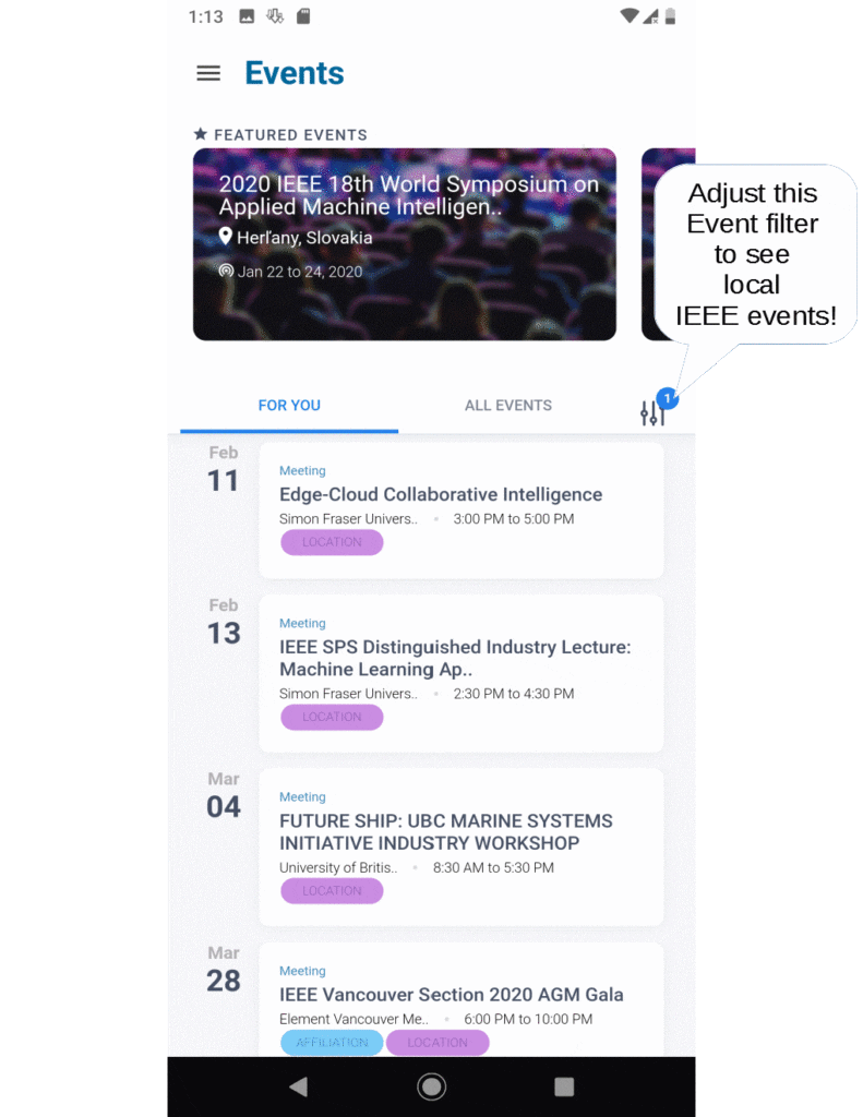 Follow all our events – get the IEEE App! | IEEE Vancouver Section